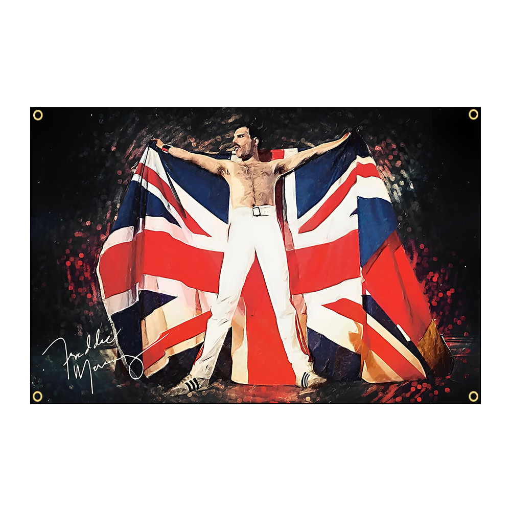 Jual 3Jflag 90x150cm Queen Music Band Freddie Retro Photos Flag Heavy ...
