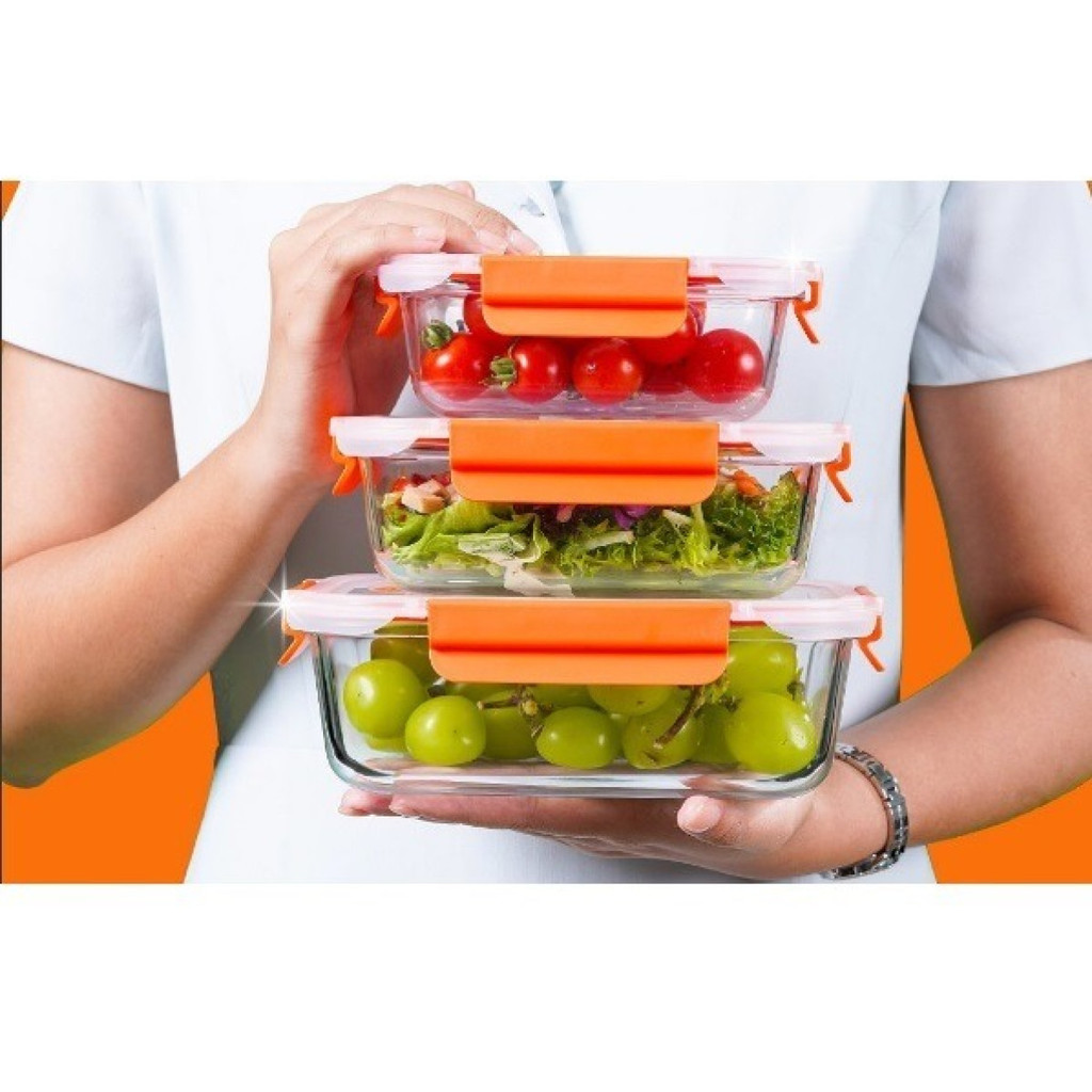 Jual IDM Glass Food Container Indomaret Microwave / Oven Safe | Shopee ...