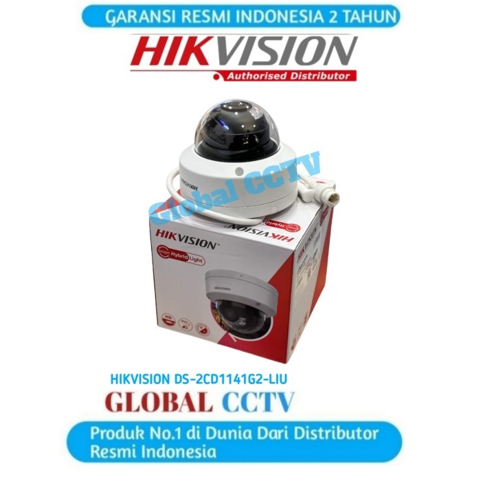 Jual DS-2CD1141G2-LIU HIKVISION 4 MP Smart Hybrid Light Fixed Dome Network Camera | Shopee Indonesia