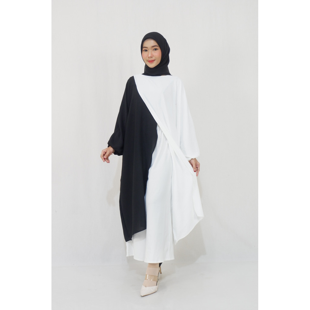 Jual Mecca Tunik Asimetris Tunic Cringkle Air Flow Jtuh Dan Lembut ...