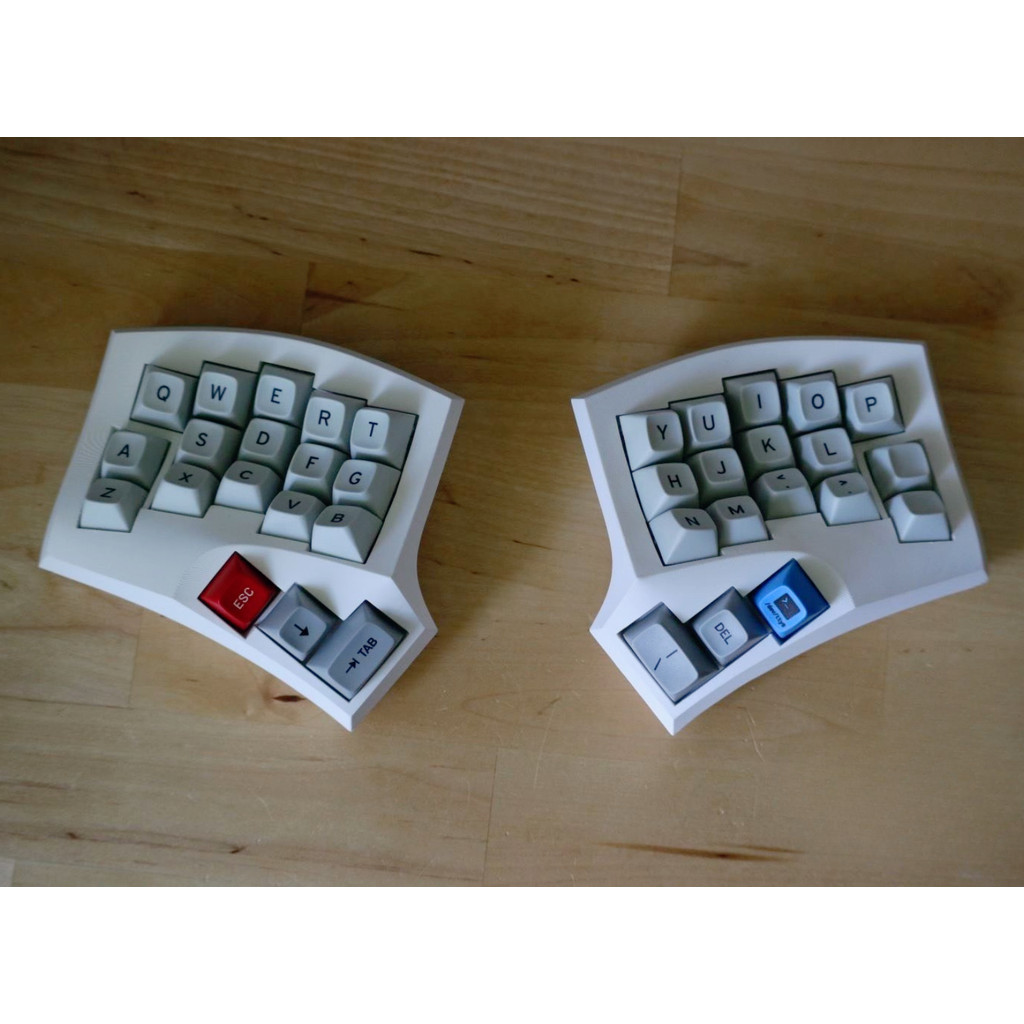 Jual Cygnus Curved Split Keyboard Kit Custom 2.4G Dongle Wireless 3x6 ...