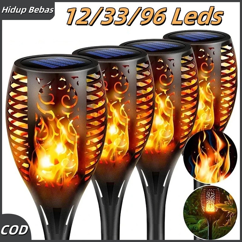 Jual Lampu Taman Obor Api Tenaga Matahari / Lampu Solar Led Obor Tenaga ...
