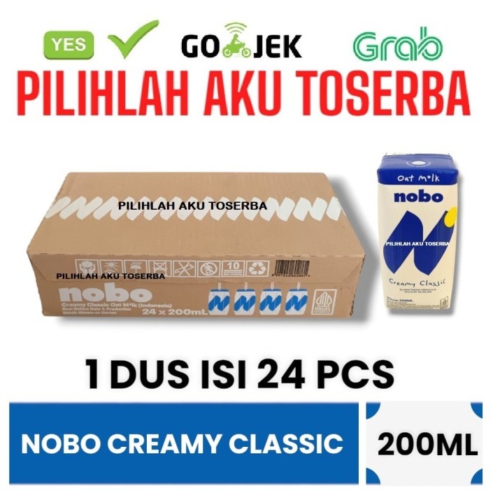 Jual Susu NOBO Creamy Classic Oat MIlk 200 ml - ( HARGA 1 DUS ) | Shopee Indonesia