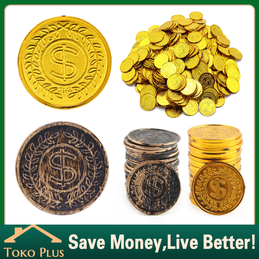 Jual 20Pcs Mainan Koin Motif Emas Bajak Laut Mainan | Shopee Indonesia