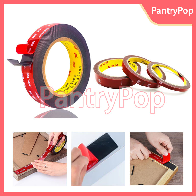 Jual Merah Double Tip Lem / Double Tape 3m X 20mm/10mm/6mm / 2 Sisi ...