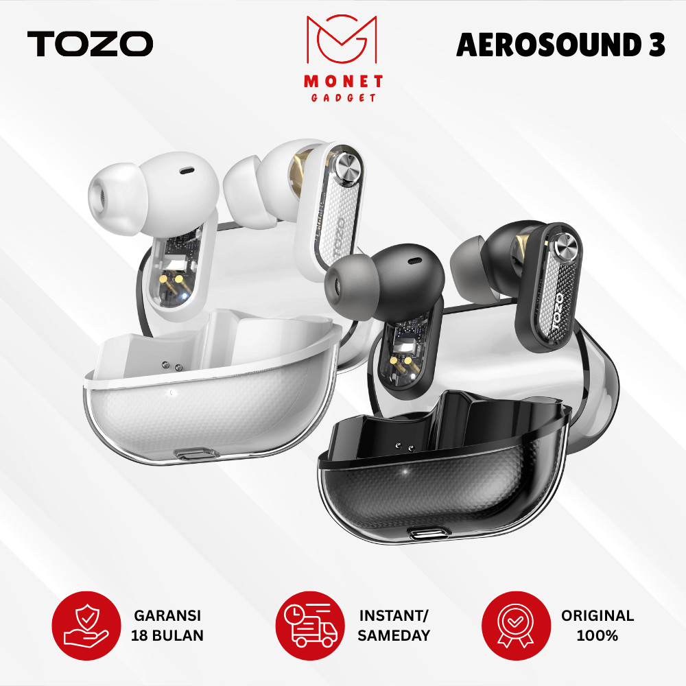 Jual [MONET] TOZO AEROSOUND3 TWS Smart 6 mics Hybrid ANC + AI 4 Mics ENC Wireless Earbuds Bass ...