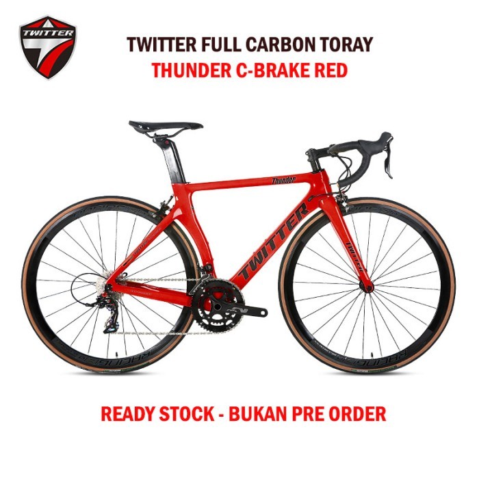 Jual DISKON Twitter Thunder Sepeda Roadbike Full Carbon Sram RetroSpec ...