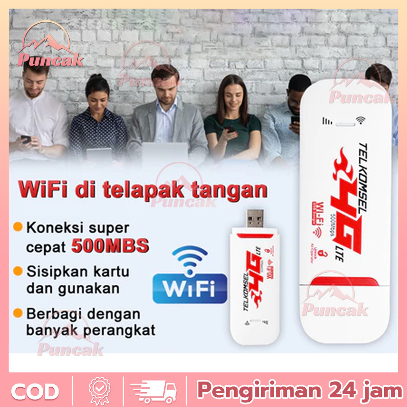 Jual 【PUNCAK】Modem WiFi USB 4G Router Portabel Kecepatan Tinggi 500Mbps ...