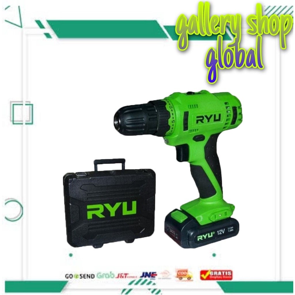 Jual MESIN BOR CORDLESS RYU RCD 12V BOR BATRE BATERAI RYU RCD12 ...
