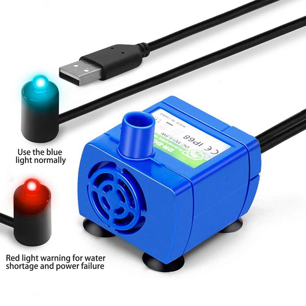 Jual 160L/H 1.5W mini Submersible Pump USB DC 5V Pet Water Dispenser ...