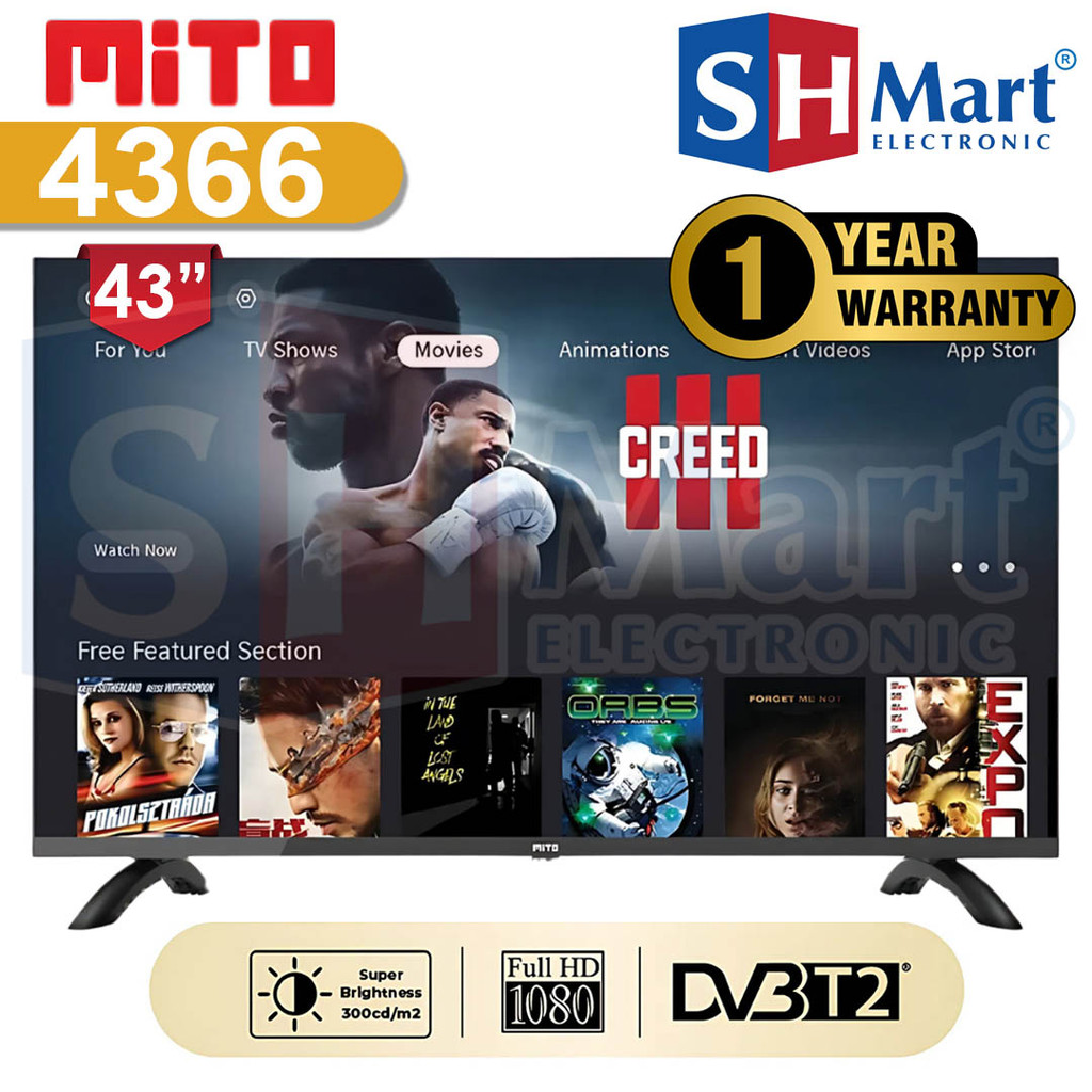 Jual SMART LED TV MITO 43 INCH 4366 FULL HD OS COOLITA 2.1 GARANSI ...