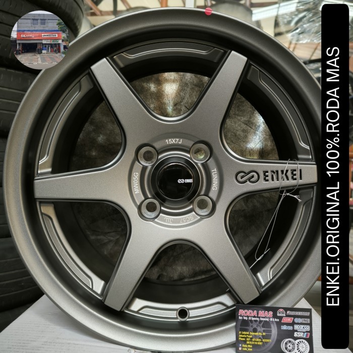 Jual Velg Enkei SC57 (ORIGINAL) R15x7 pcd4x100 ET35 (Brio,airEV,City,Vios) | Shopee Indonesia