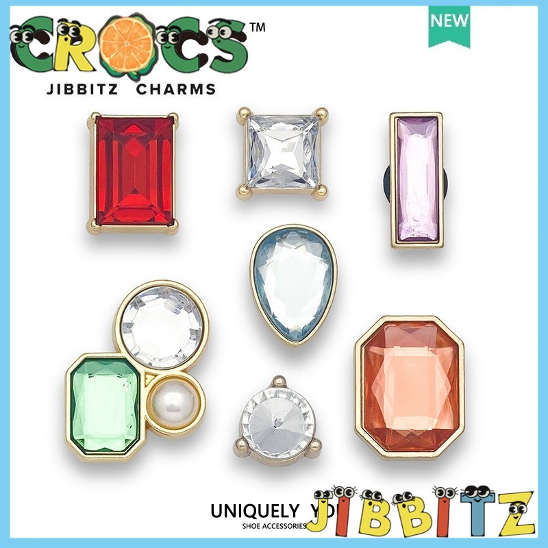 Jual Metal jibbitz Shoe Buckle Crystal Diamond metal Three-Dimensional ...