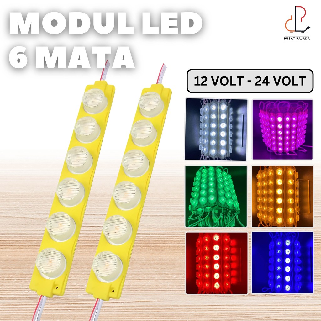 Jual Lampu LED Modul Module COB 6 Titik 6 Watt 6 Mata Besar 1x6 Bak ...