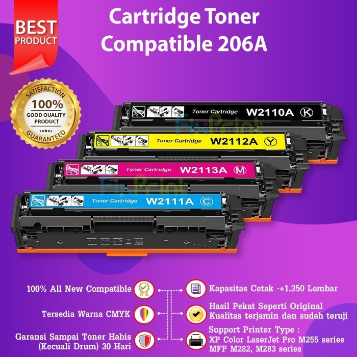 Jual FixPrint Cartridge Toner Compatible 206A Color LaserJet Pro M255 ...