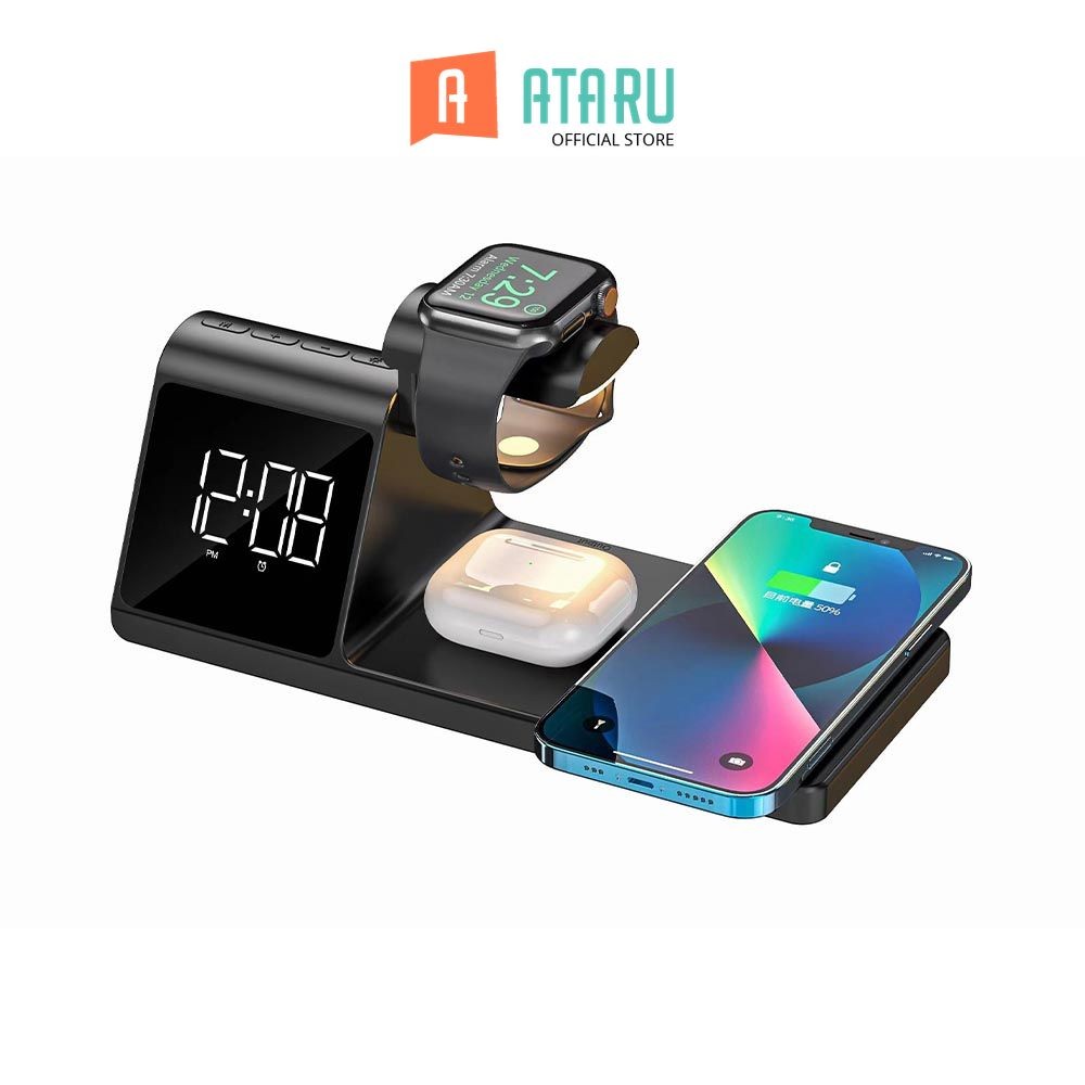 Jual Ataru Havit Charger Wireless Dengan Jam W3042 -Hitam Pengisi Daya ...