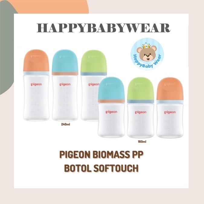 Jual Pigeon BPP Wide Neck Softouch Nipple POLOS 0+ Bulan 160ml 240ml | Botol Susu Anak Bayi ...