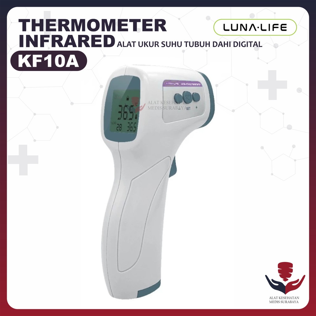 Jual Luna Life KF10A Thermometer Infrared Pengukur Cek Suhu Badan Tembak Termometer Digital ...