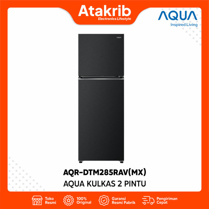 Jual AQUA KULKAS 2 PINTU AQR-DTM285RAV(MX) Twin Inverter Turbo Cooling | Shopee Indonesia