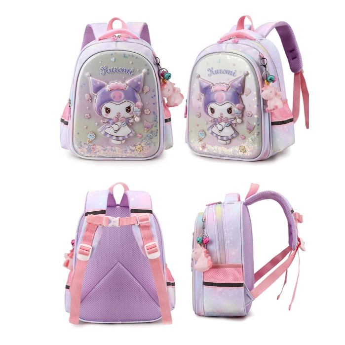 Jual Tas Ransel Anak Sekolah Perempuan PAUD TK Import Kuromi Rabbit Gliter | Shopee Indonesia