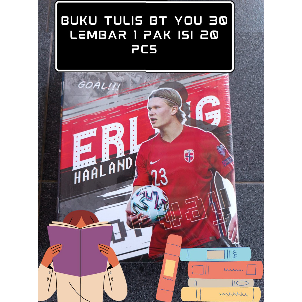 Jual BUKU TULIS BERGARIS BIASA 30 LEMBAR MEREK BT YOU 1 PAK ISI 20 BUKU ...