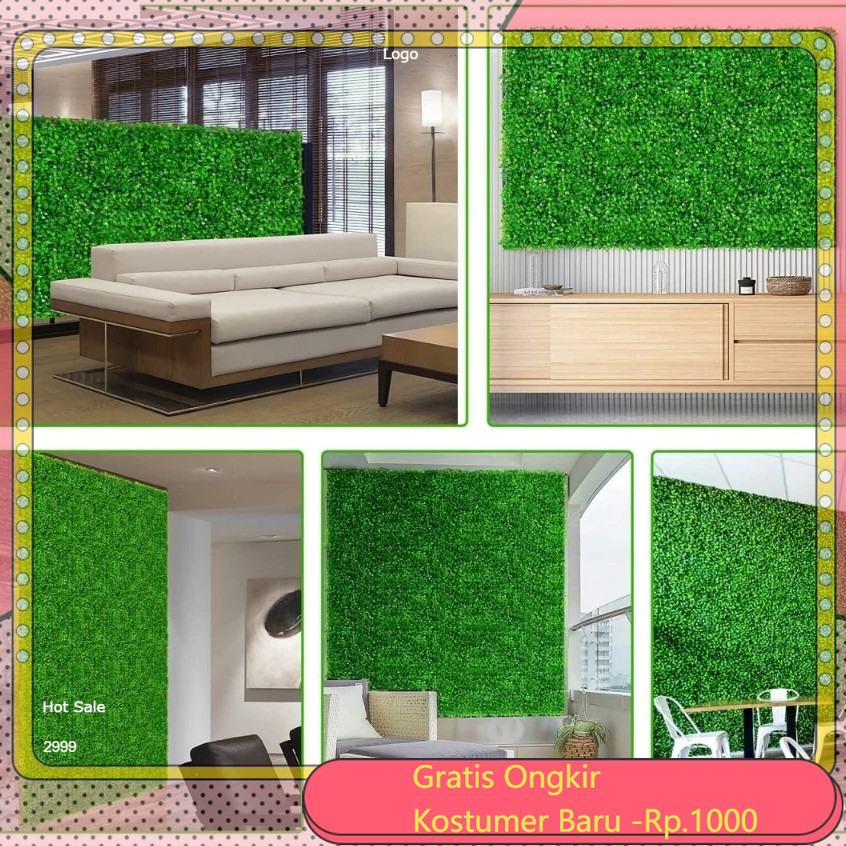 Jual Artificial Flower Daun Dolar Sintetis Rumput Hias Sintetis ...