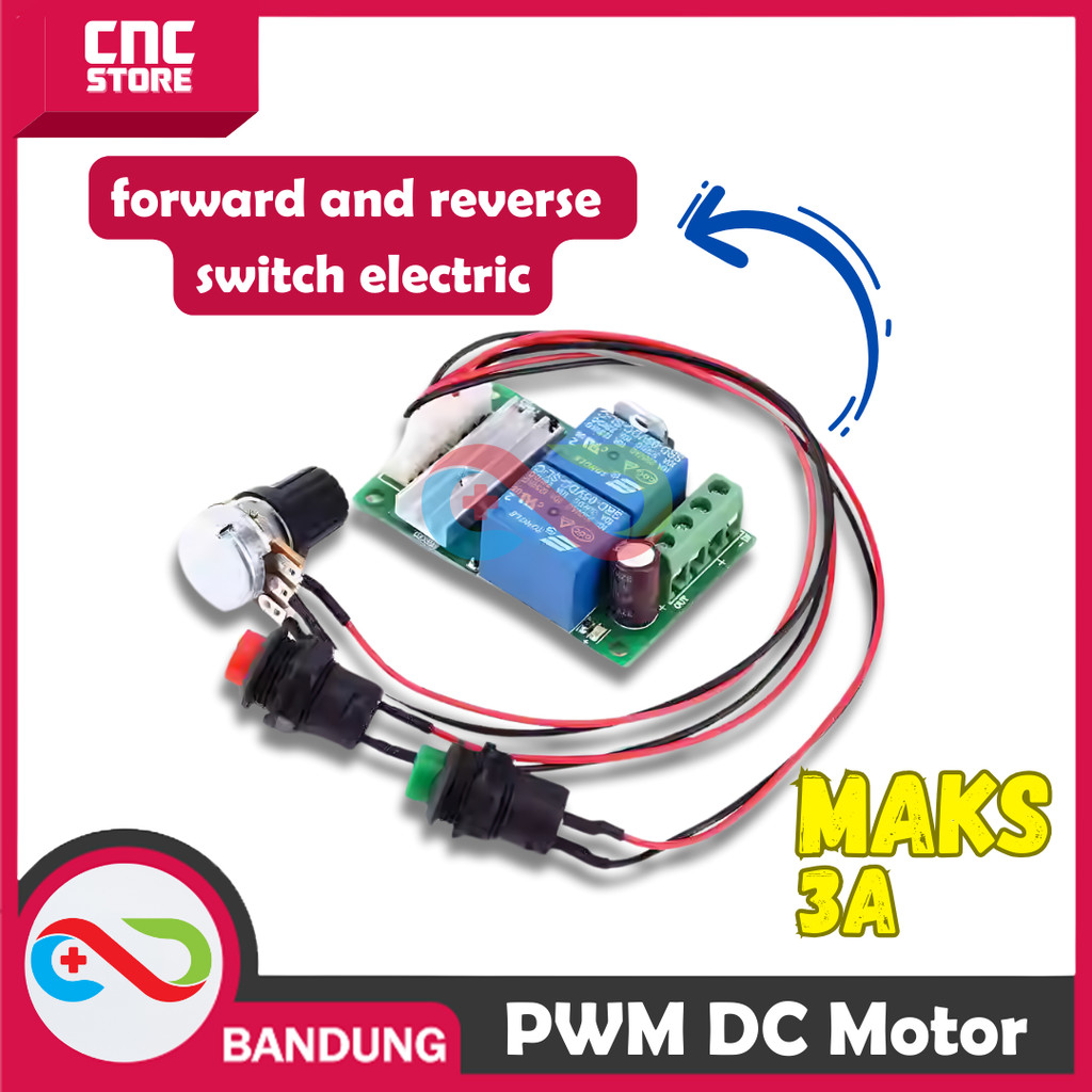 Jual PWM DC motor speed regulator 6V12V24V forward and reverse | Shopee ...