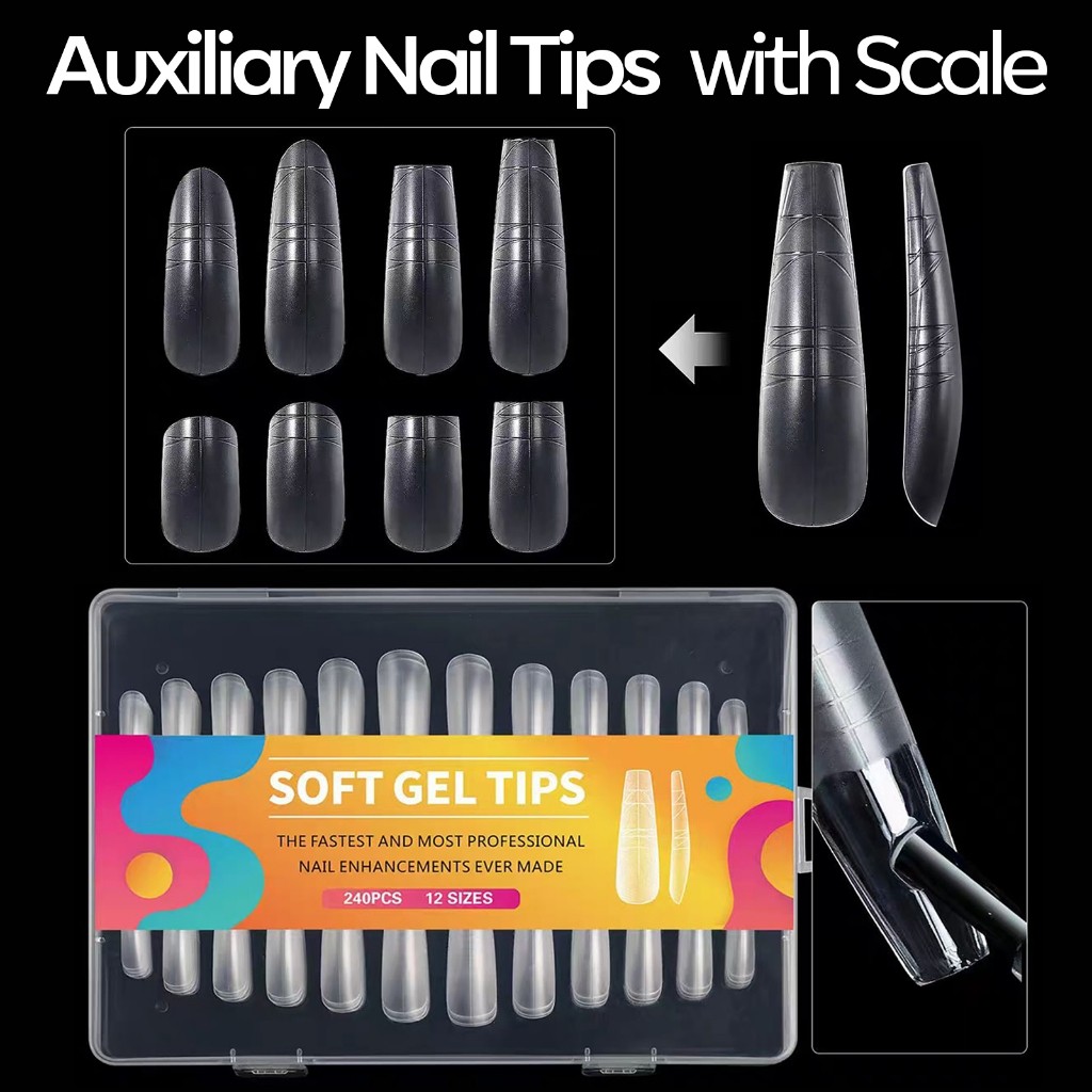 Jual MEFA 300PCS Full Matte Nail Medium Square Nail/Short Squaie Round ...