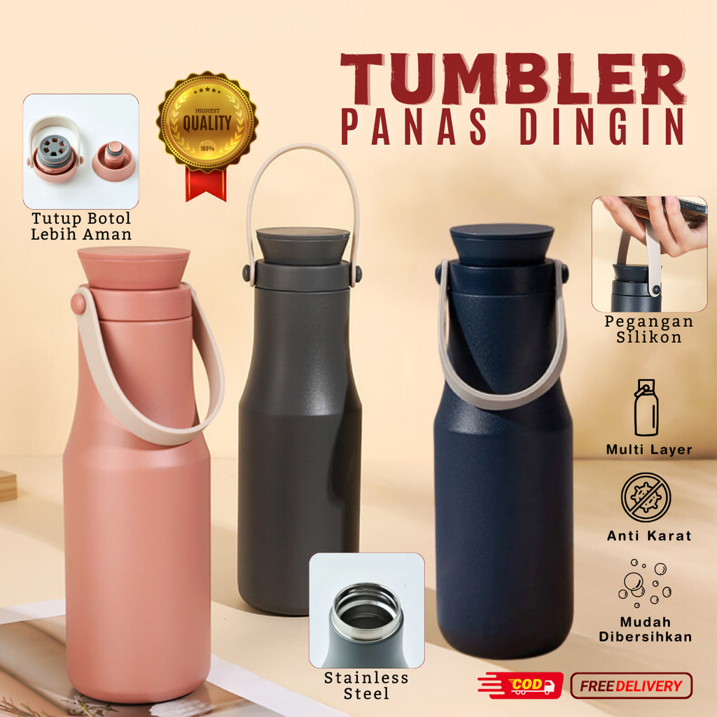 Jual Tumbler Stainless Steel 500ml Metro Double Tumbler Istimewa Premium BZ-2366 | Shopee Indonesia