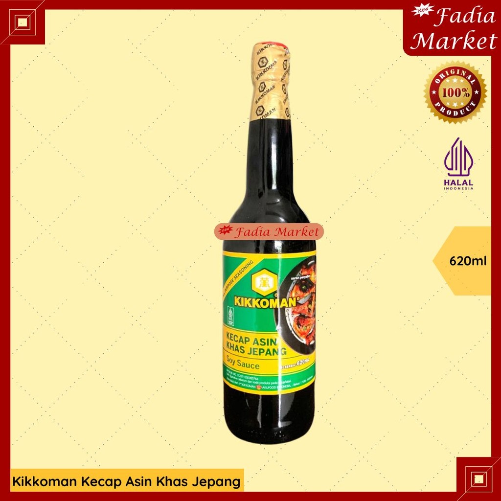 Jual Kikkoman Soy Sauce Kecap Asin Khas Jepang Bumbu Dapur 620ml ...