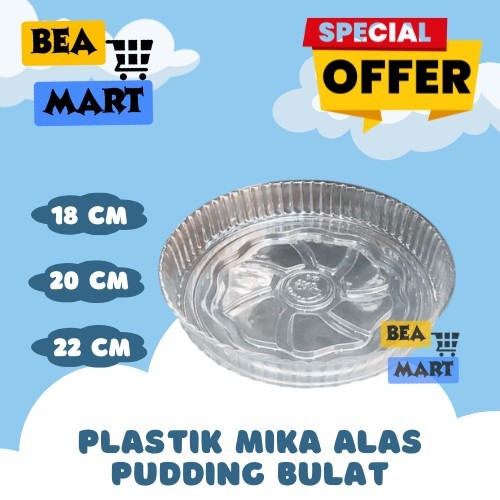 Jual Mika Alas Pudding Bulat Diameter 18cm 20cm 22cm | Tray Mika Bolu / Tatakan Pudding 18 20 22 ...