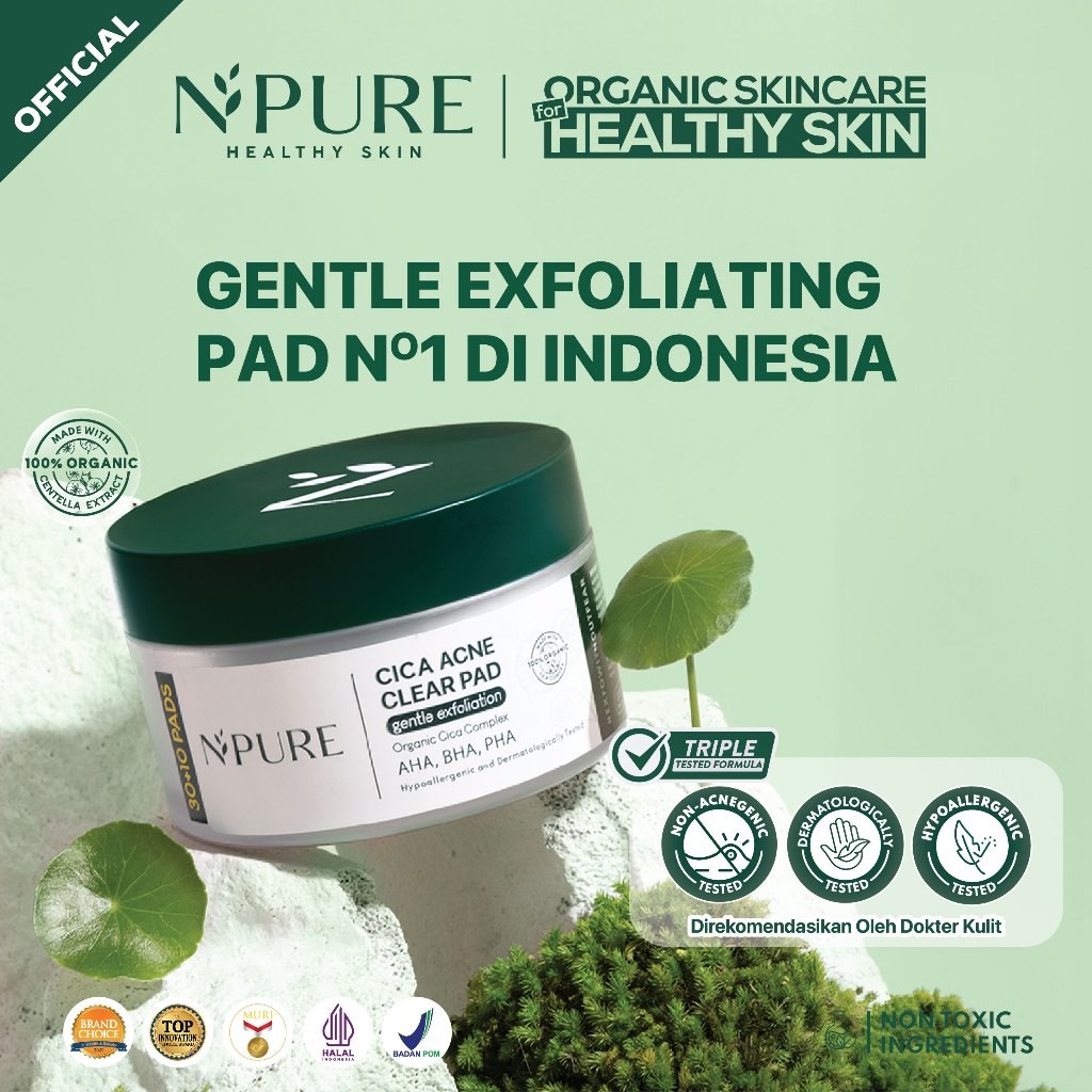 Jual NPURE Gentle Exfoliation Pad / Acne Clear Pad Cica / Kapas ...