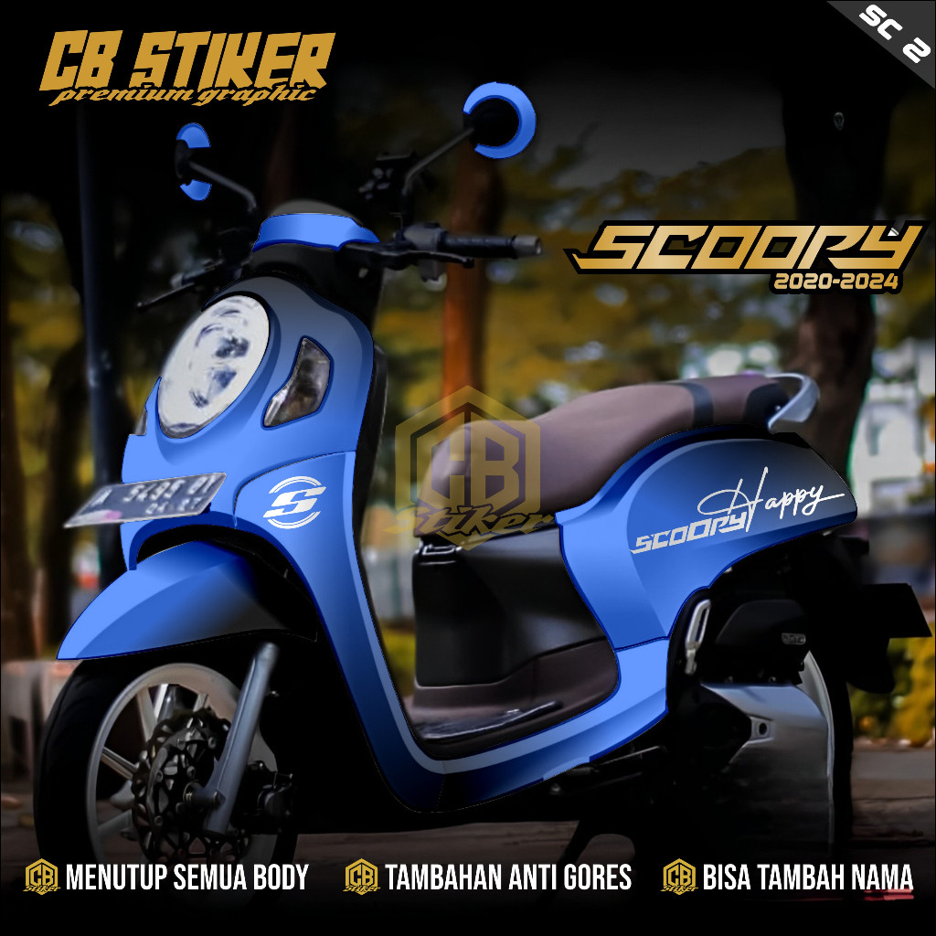 Jual Decal Sticker Scoopy 2023 2024 Full Body Gradasi Motif Scoopy ...