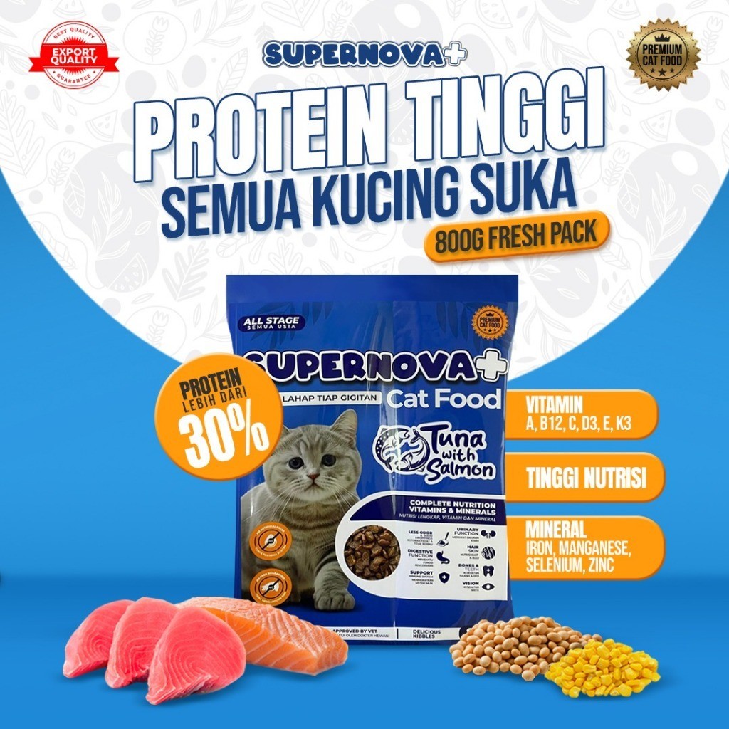 Jual Supernova Cat Dry Food Makanan Kucing Kering Protein Tinggi Semua ...