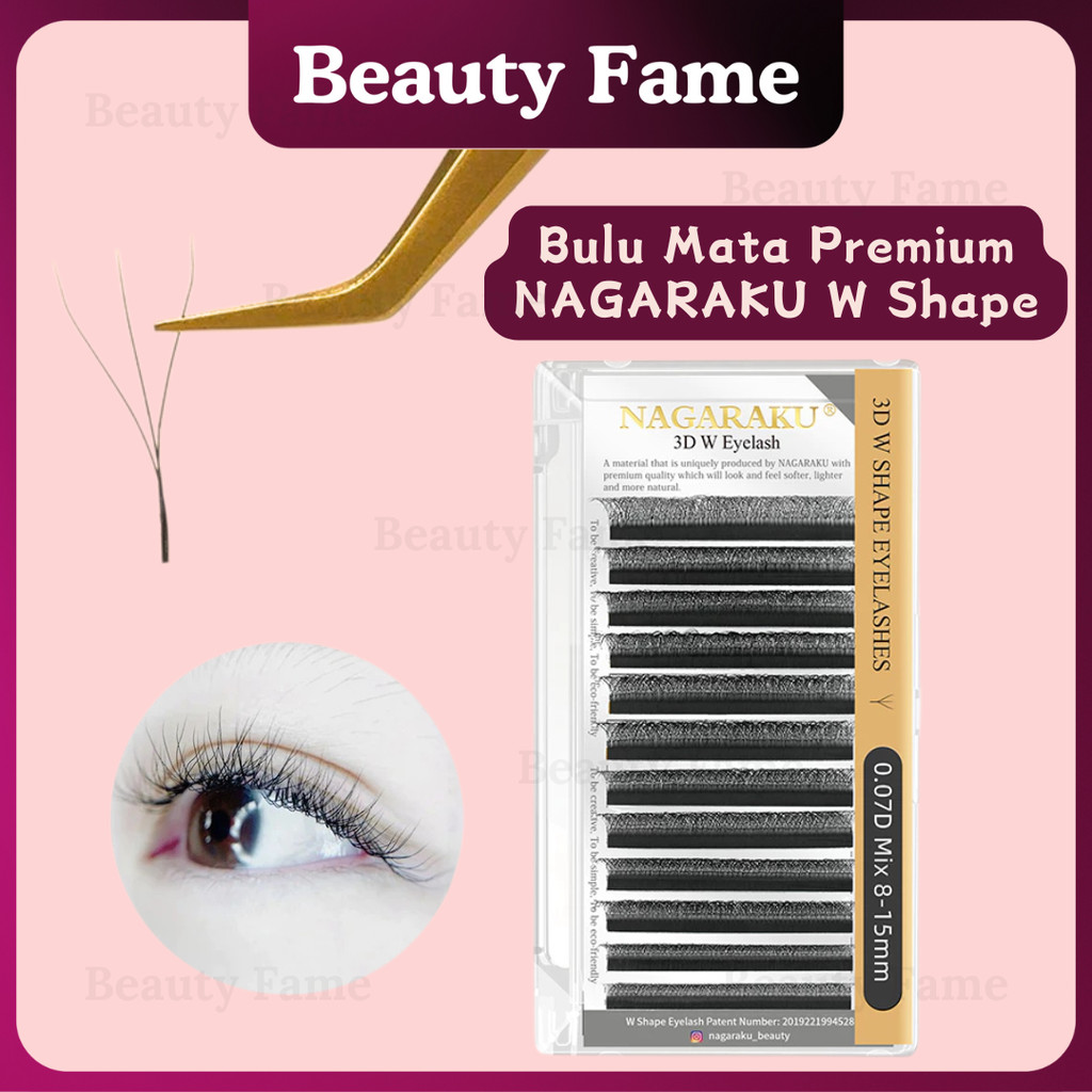 Jual Beauty Fame **GARANSI 1 TAHUN** Nagaraku W Shape 3D Lash Shaped ...