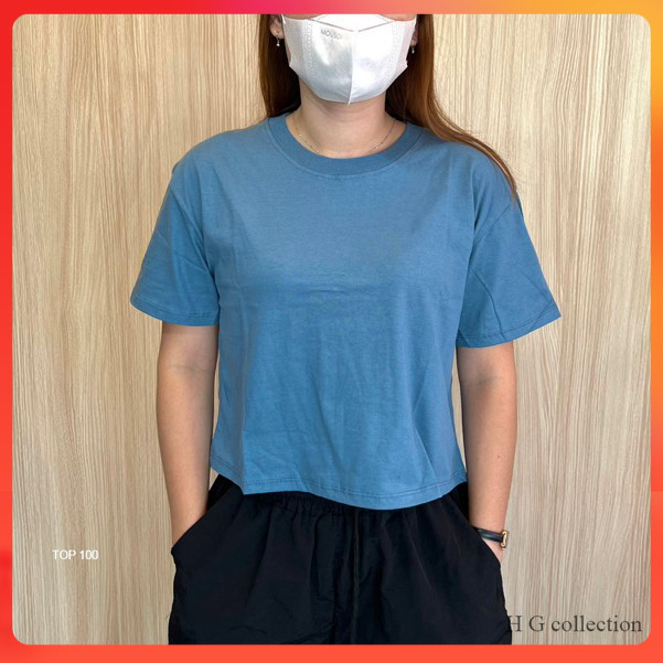 Jual CROP TOP OVERSIZE / KAOS CROP TOP WANITA / COTTON COMBED | Shopee ...