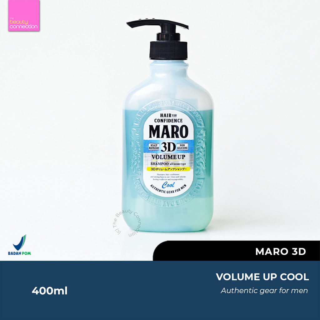 Jual MARO 3D Volume Up Cool Hair Thickening Shampoo 400ml | Shopee Indonesia