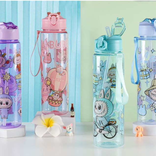 Jual Botol Minum Labubu Kapasitas 900 Ml - Bottle Water Labubu - Botol Minum Anak Sekolah ...