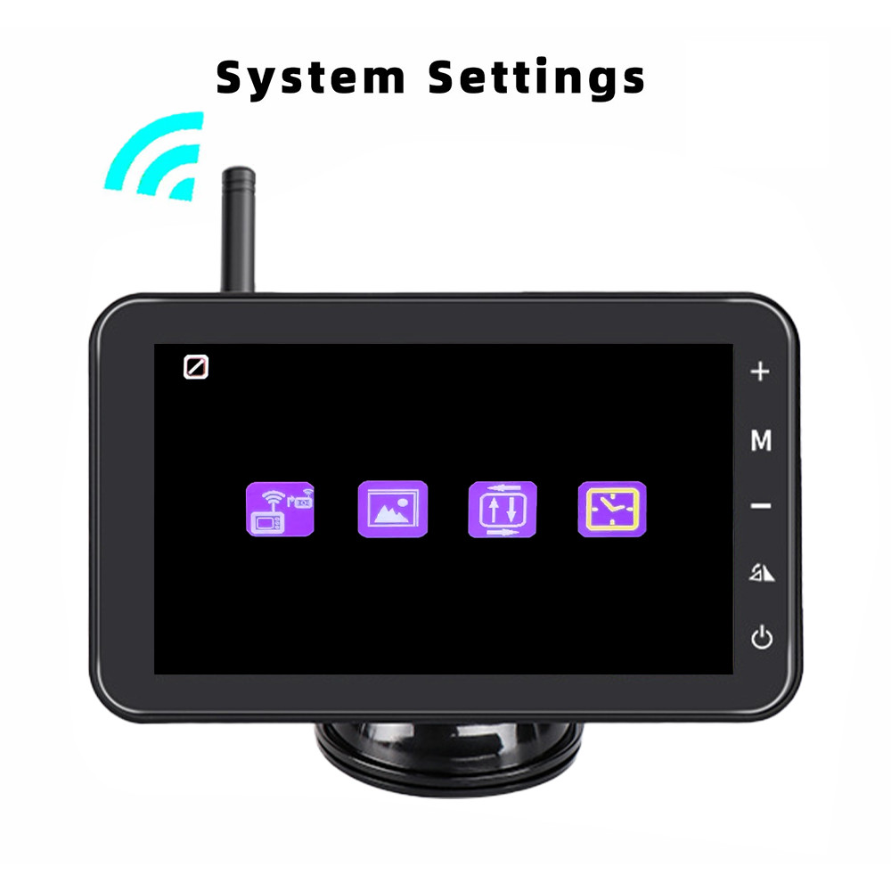 Jual Solar Powered Rear View License Plate Car Camera 4.5 Inch IPS ...