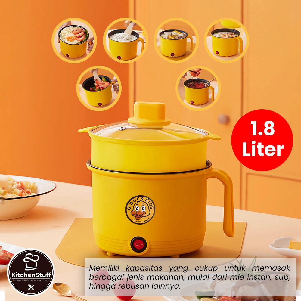 Jual Panci Listrik Multifungsi 1.8L Dengan Kukusan / Rice Cooker Mini ...