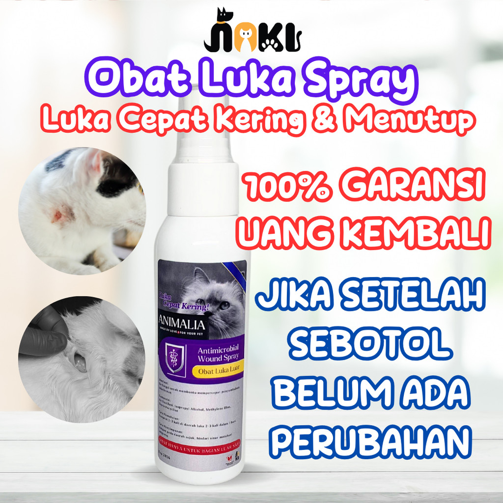 Jual OBAT SPRAY LUKA KUCING 100ML MENGOBATI SEMUA JENIS LUKA LUAR PADA ...