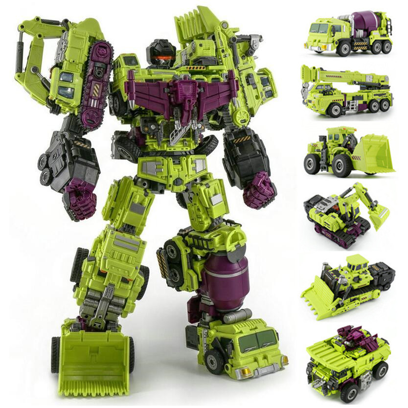 Jual NBK Oversize 6 IN 1 Devastator Transformation Toys boy Robot Car ...