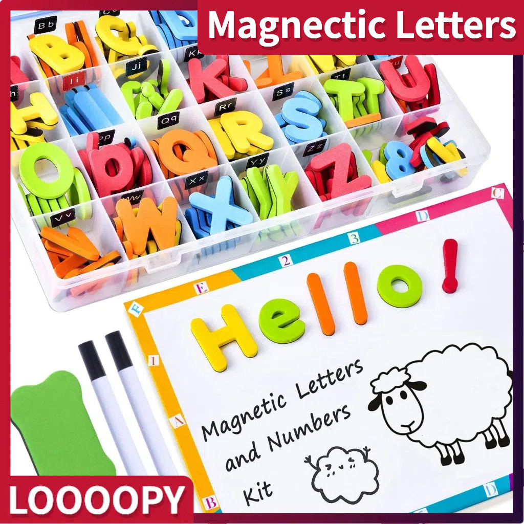 Jual RS75GF Eva Magnectic Letters / Magnet Huruf Angka / Mainan Edukasi ...
