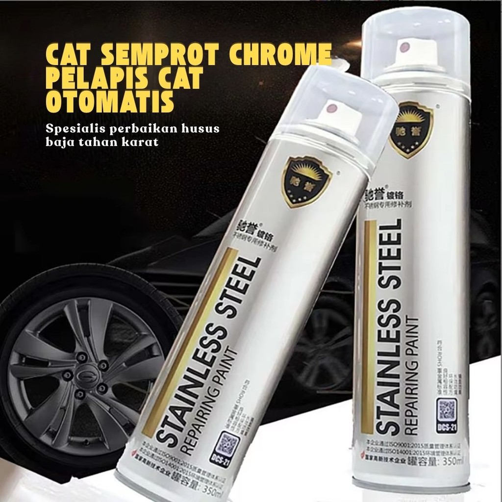 Jual Cat Semprot Chrome Pilox Spray Paint Anti Karat Warna Stainless ...
