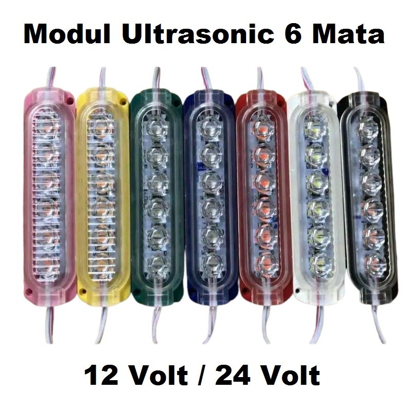 Jual Modul Lampu Ultrasonic TRUCK LED 6 Mata 6W 12Volt 24Volt ...