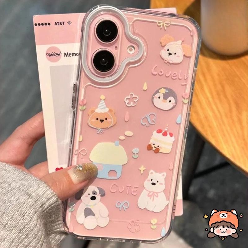 Jual Kartun Lucu Beruang Anak Anjing Kucing Busur Cinta Hati Kue Case ...