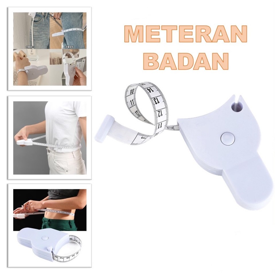 Jual Meteran Gulung Putar Mini Badan Pengukur Lingkar Perut Otomatis ...