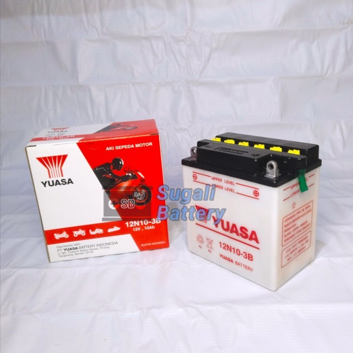 Jual Aki Motor Roda Tiga Cator Viar, Tossa, Jialing, Kaisar Accu YUASA 12N10-3B basah 12v 10Ah ...
