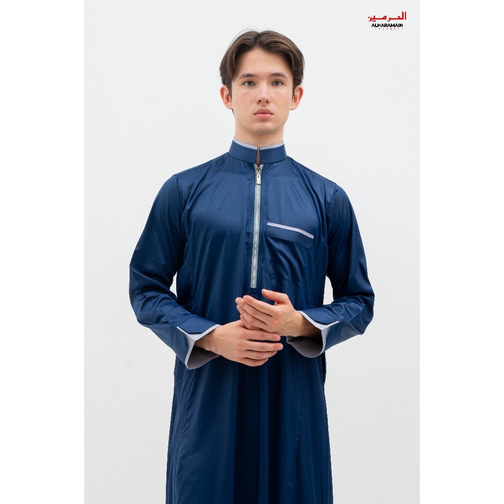 Jual AL Haramain Jubah / Gamis Pria Dewasa Premium Kombinasi Resleting ...