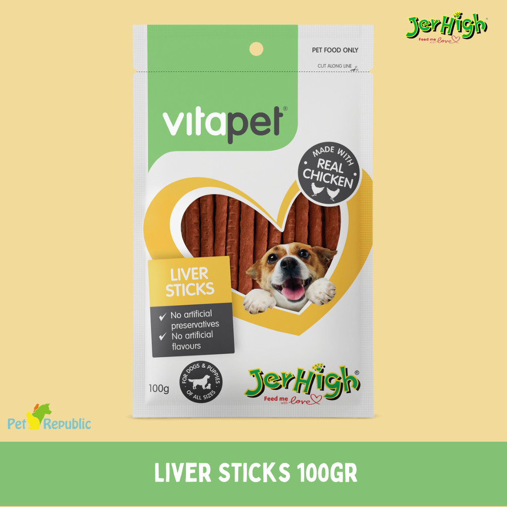 Jual JERHIGH Snack Anjing Chicken LIVER Stick 100gr | Shopee Indonesia